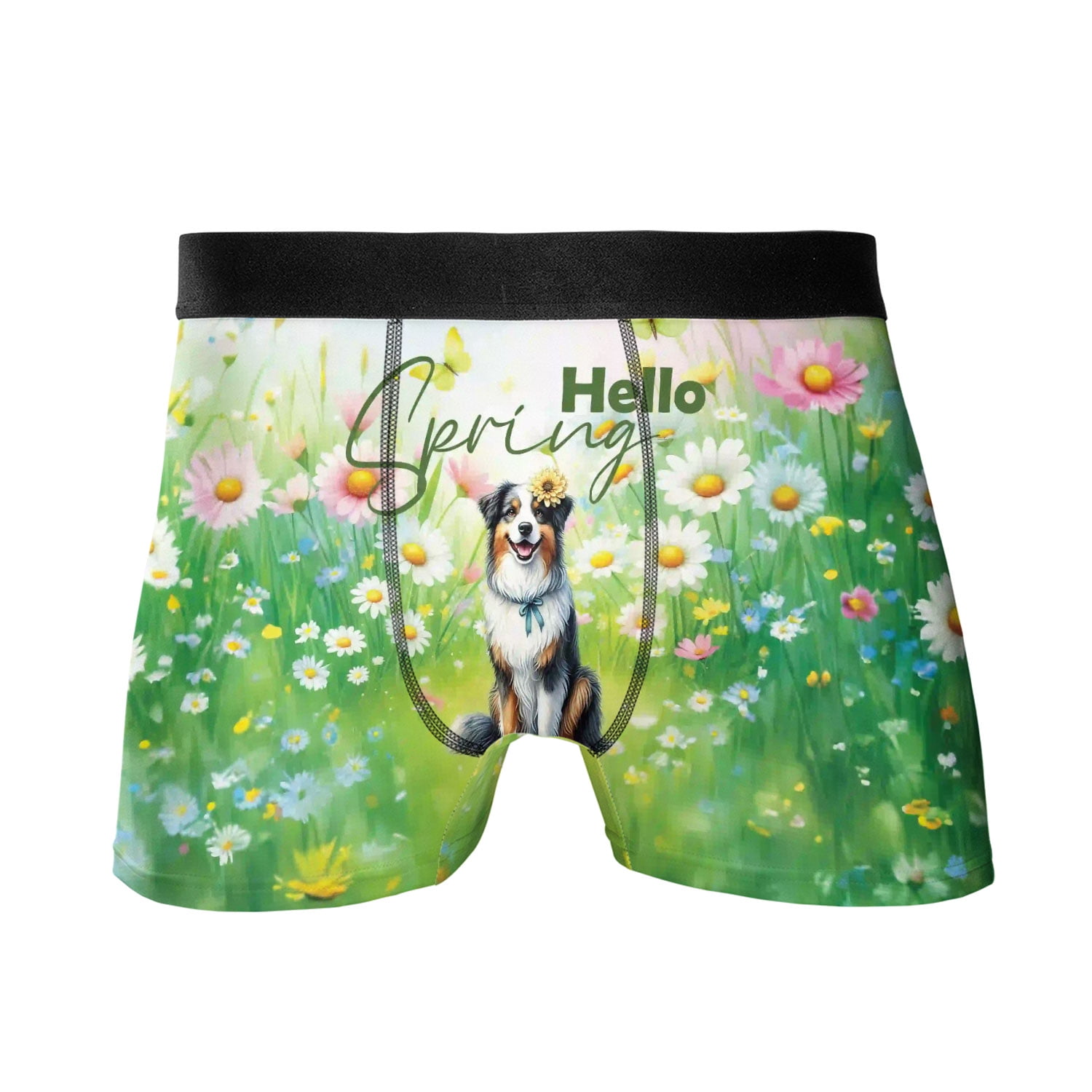 Australian Shepherd Hello Spring Time Flower Floral Nature All Over ...