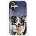 Australian Shepherd In Flowers Dog Art Phone Case for iPhone 11 12 13 ...