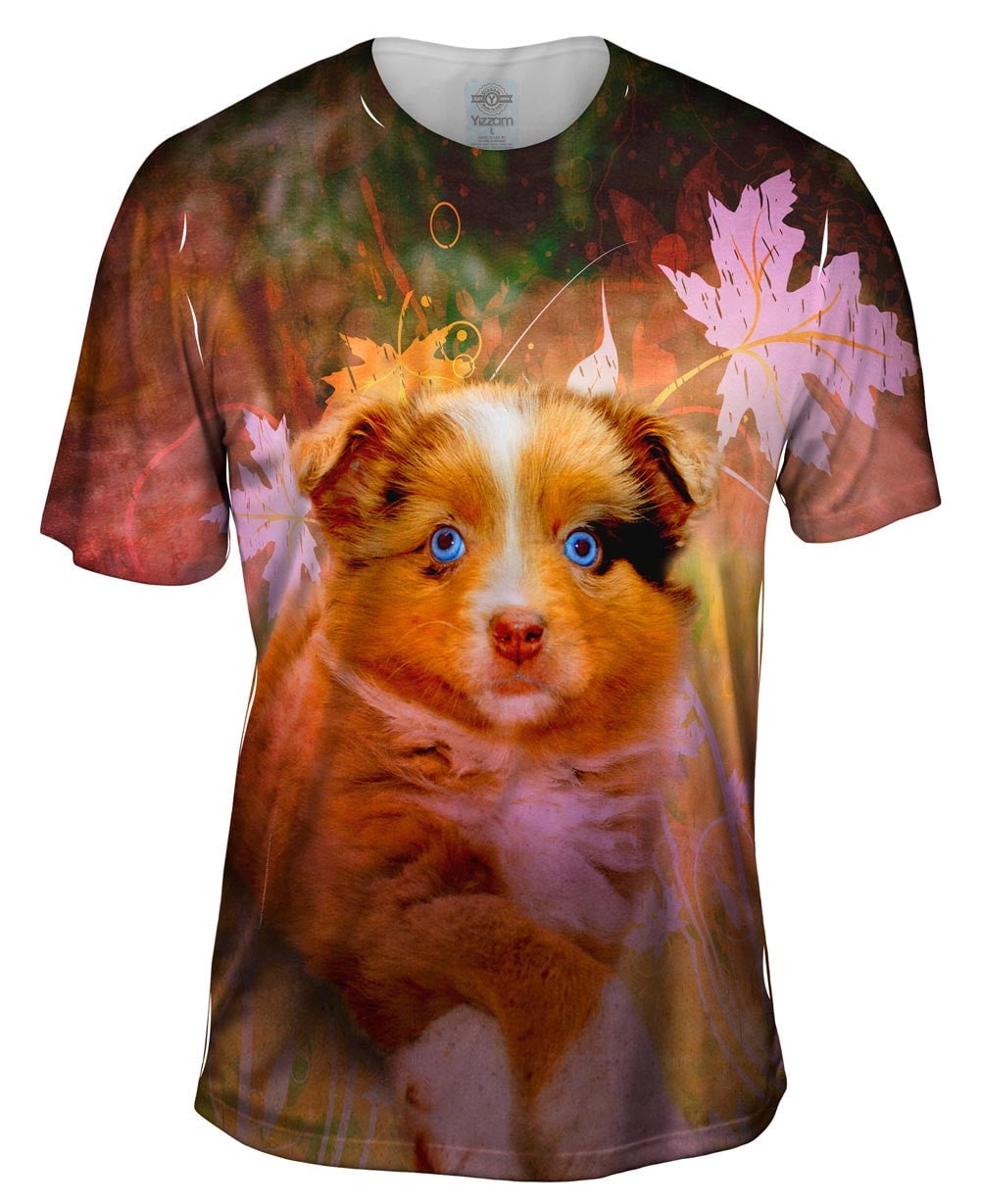 Australian Shepherd Puppy Mens T-Shirt All Over Print - Walmart.com