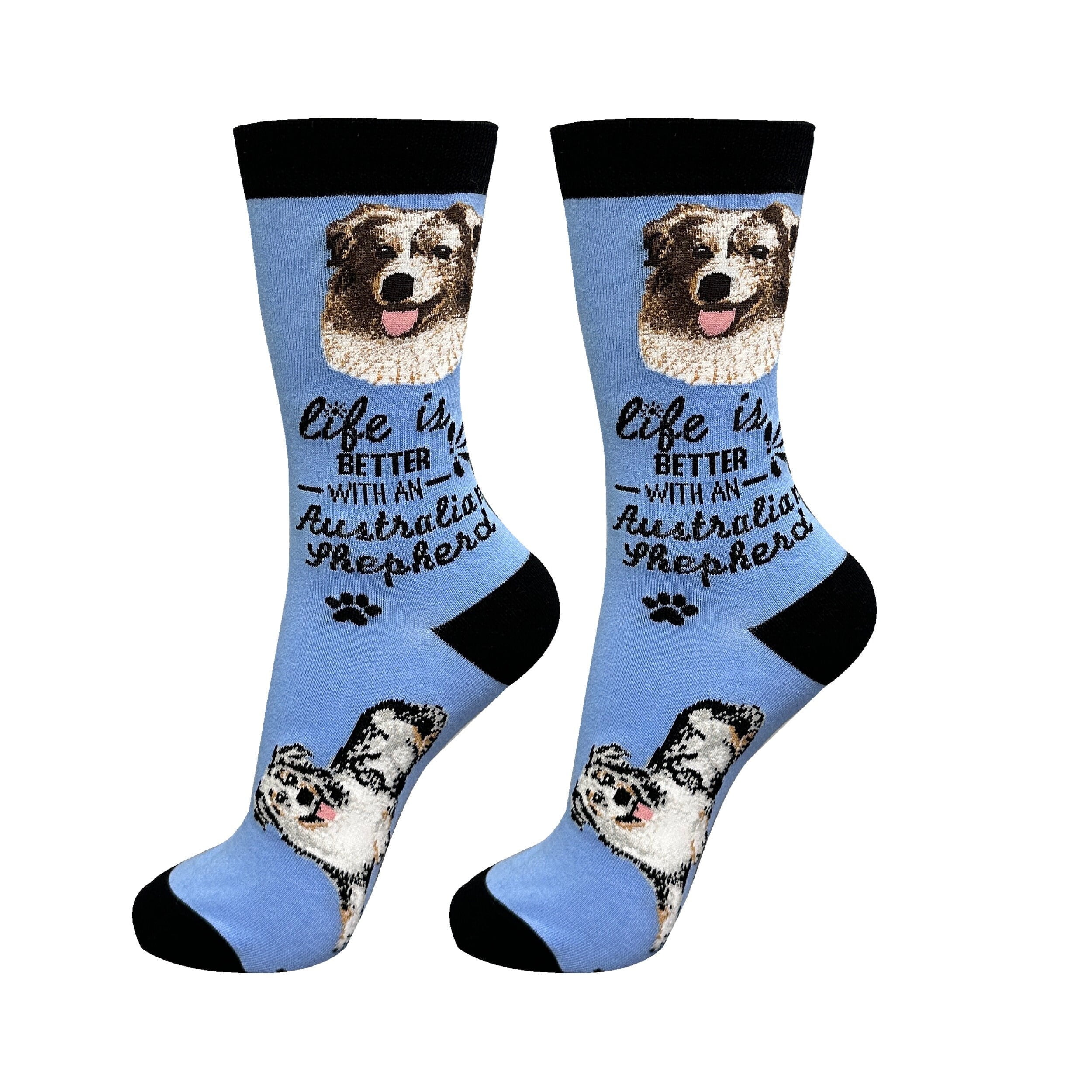 E&S Pets Australian Shepherd Socks - Life is Better Socks for Pet ...