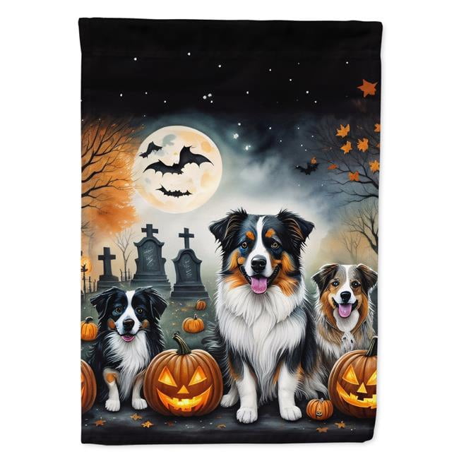 Australian Shepherd Spooky Halloween House Flag 28 in x 40 in - Walmart.com