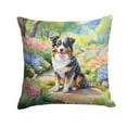 Australian Shepherd Spring Garden Throw Pillow 14 in x 14 in - Walmart ...