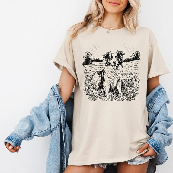 Australian Shepherd T-Shirt, Aussie Dog Graphic Tee, Country Life Dog ...