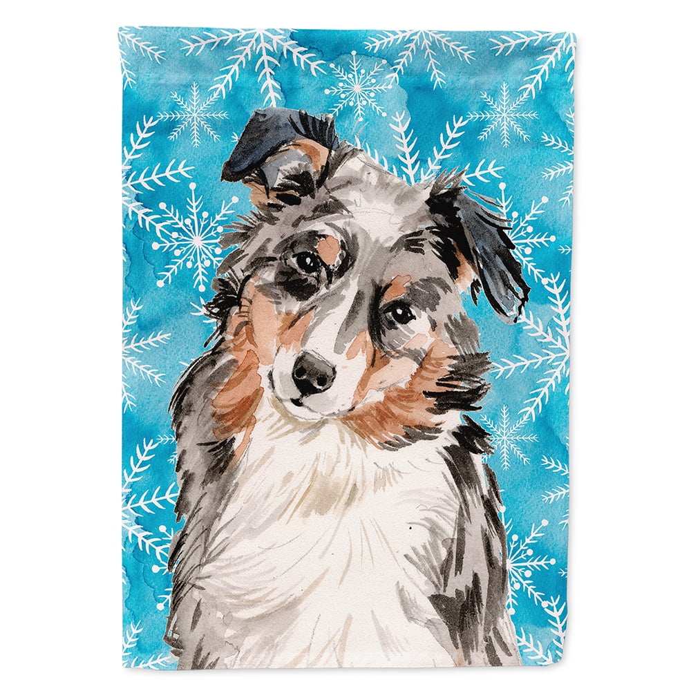 Australian Shepherd Winter House Flag - Walmart.com