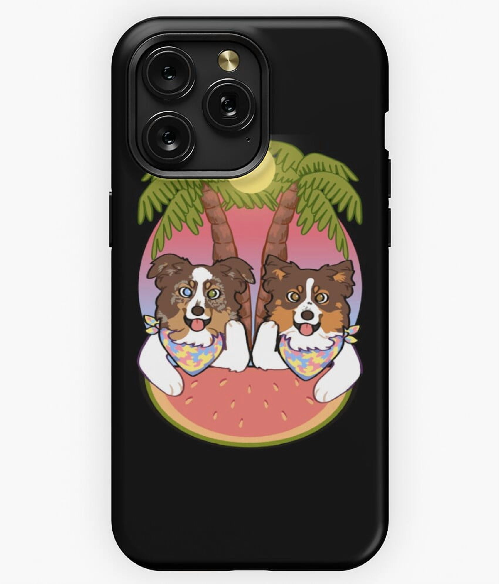 Australian Shepherds on the Beach Sunset Dog Art A1765 Phone Case for ...