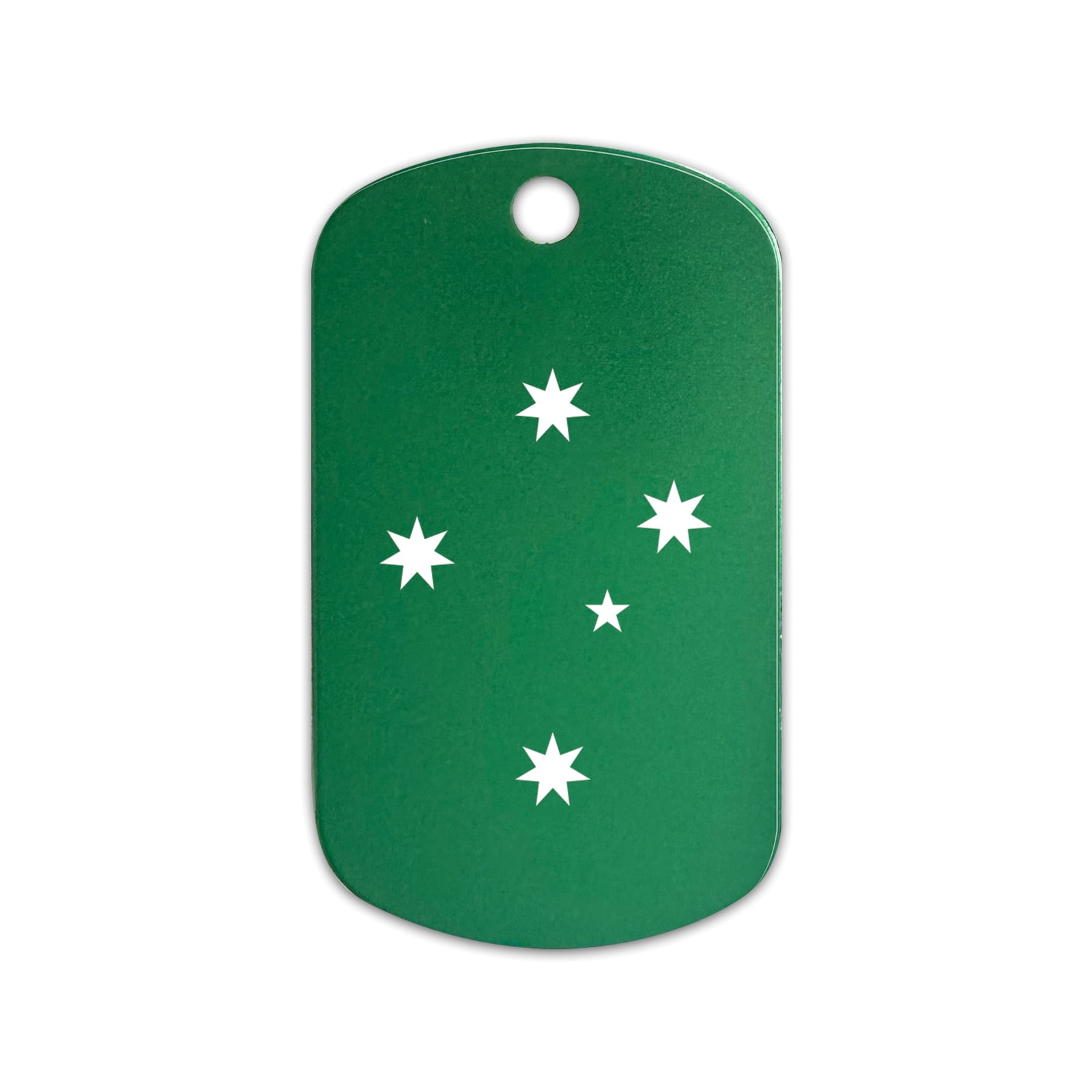 Australian Southern Cross GI Dog Tag Aluminum Keychain crux - Green ...