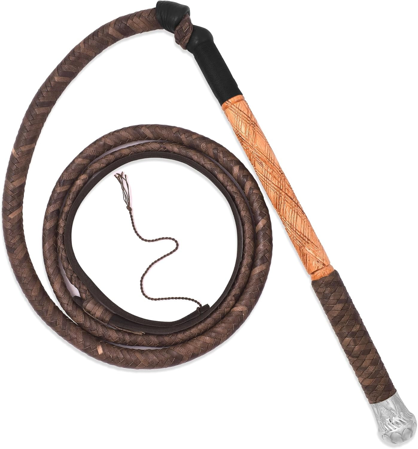 Australian Stock Whips for Horse Riding with Wooden Handle- Leather ...