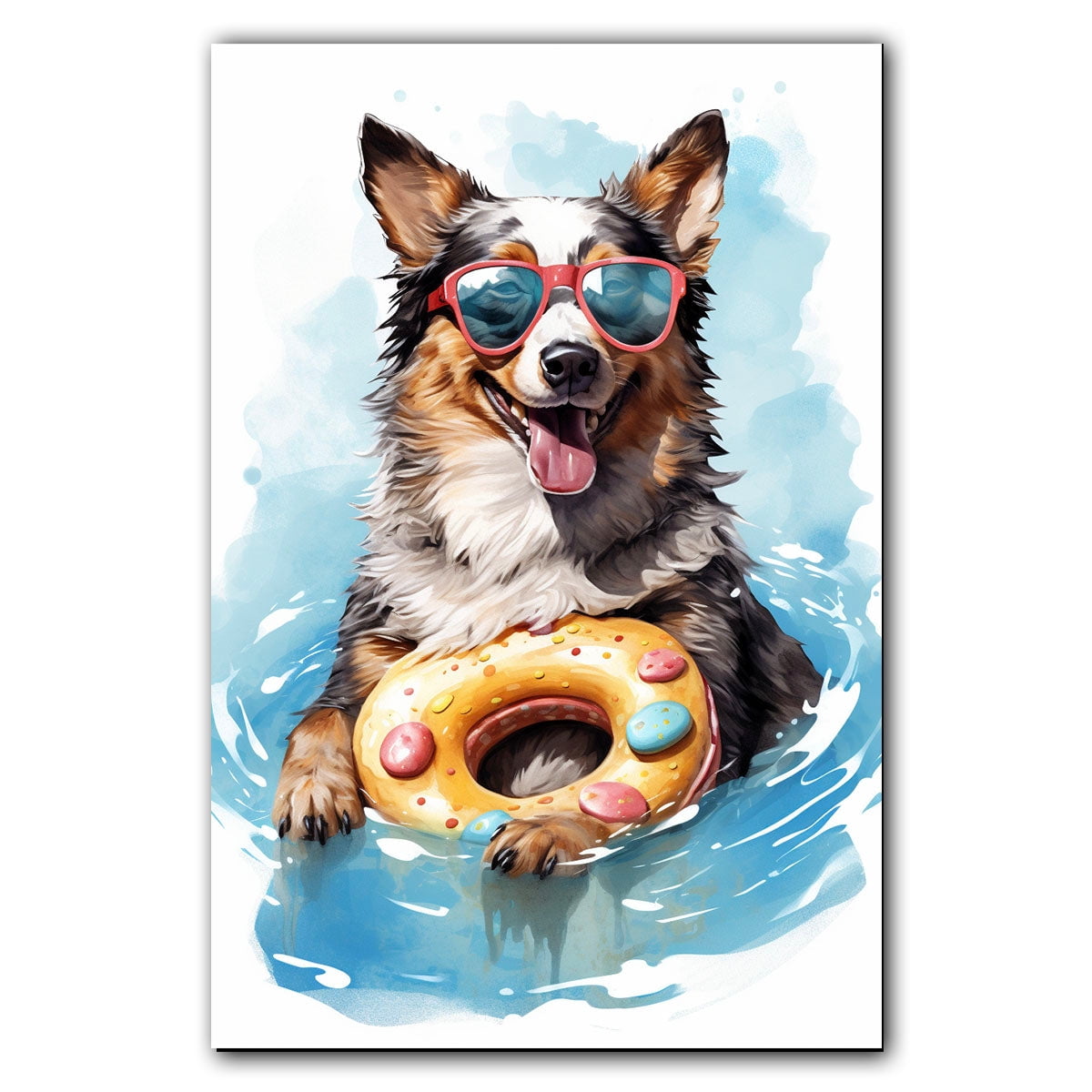 Australian Stumpy Tail Cattle Art Canvas Fun Popcorn, Donuts and ...