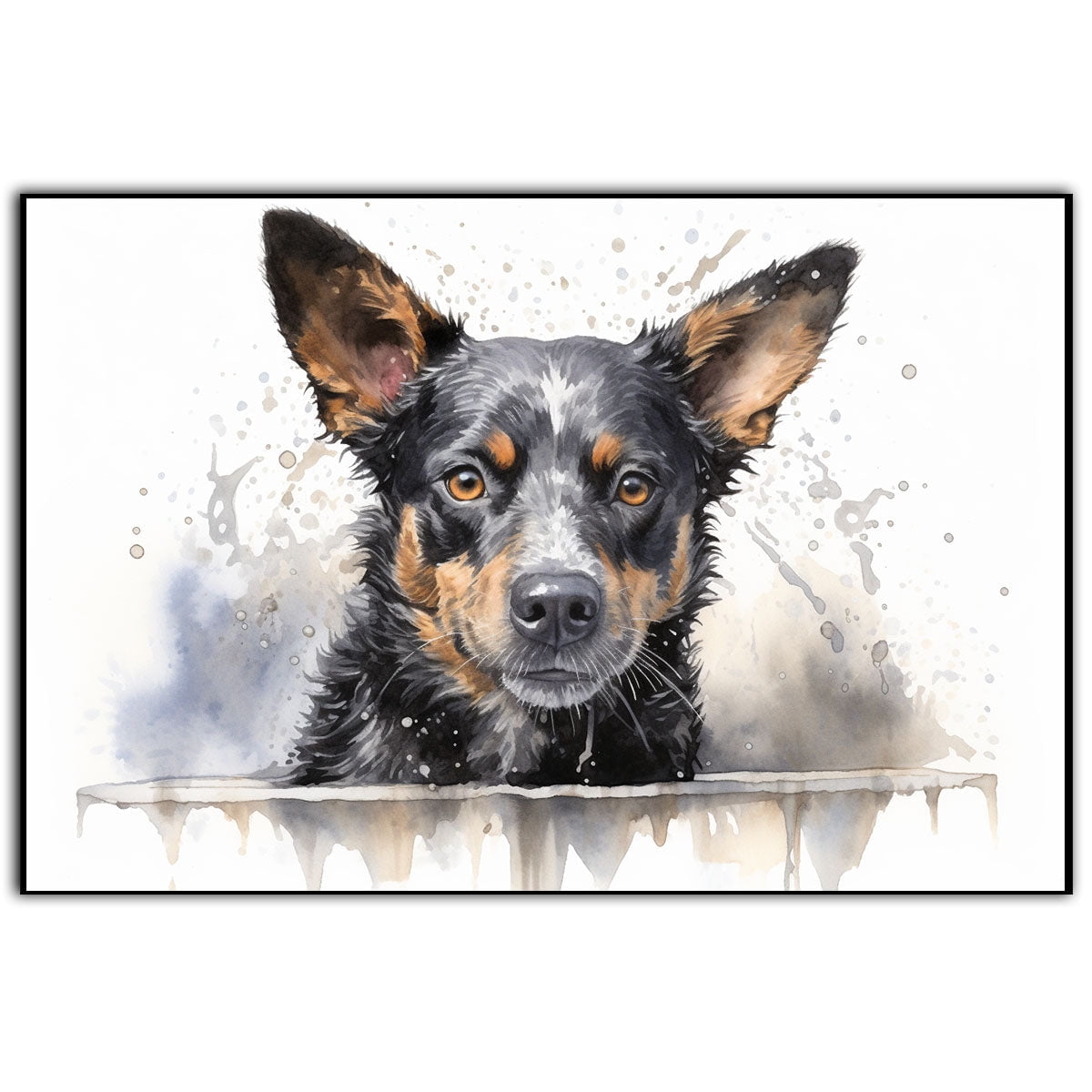 Australian Stumpy Tail Cattle Dog Canvas Bathroom Décor - Unique Bath ...