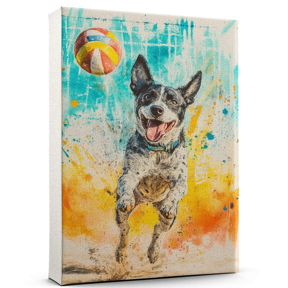 Australian Stumpy Tail Cattle Dog Canvas Volleyball Stretched Canvas ...