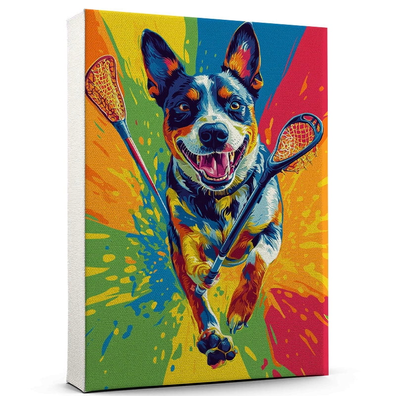 Australian Stumpy Tail Cattle Dog Stretched Canvas Size 8x12 Lacrosse ...
