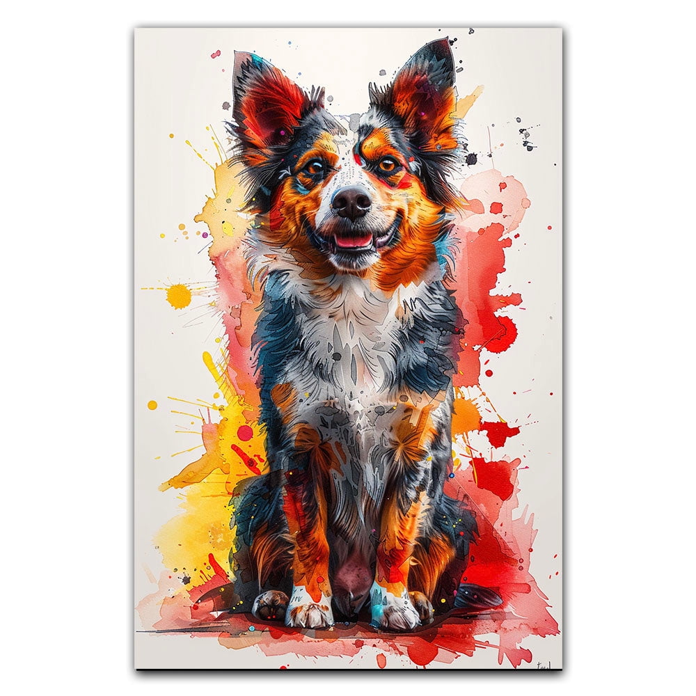 Australian Stumpy Tail Cattle Dog Wall Art Australian Stumpy Tail ...