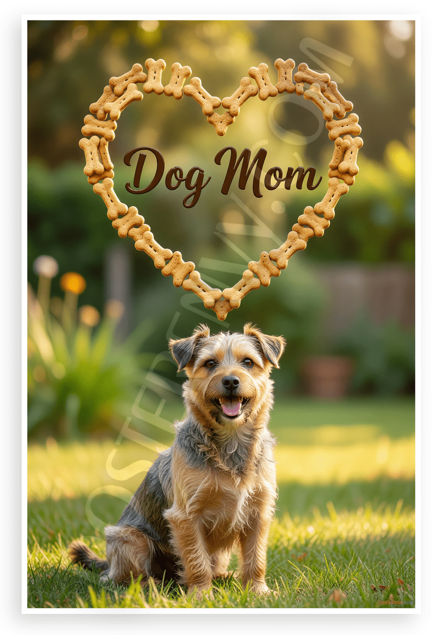 Australian Terrier Dog Mom Bone Heart Outdoor 12x18 US Made Poster ...
