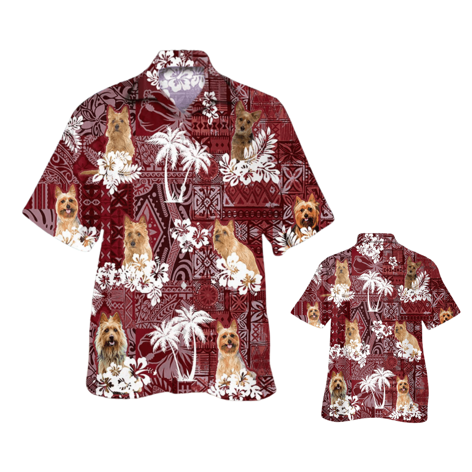 Australian Terrier Hawaiian Shirt, Dog Aloha Beach Shirt, Hawaii Shirt ...