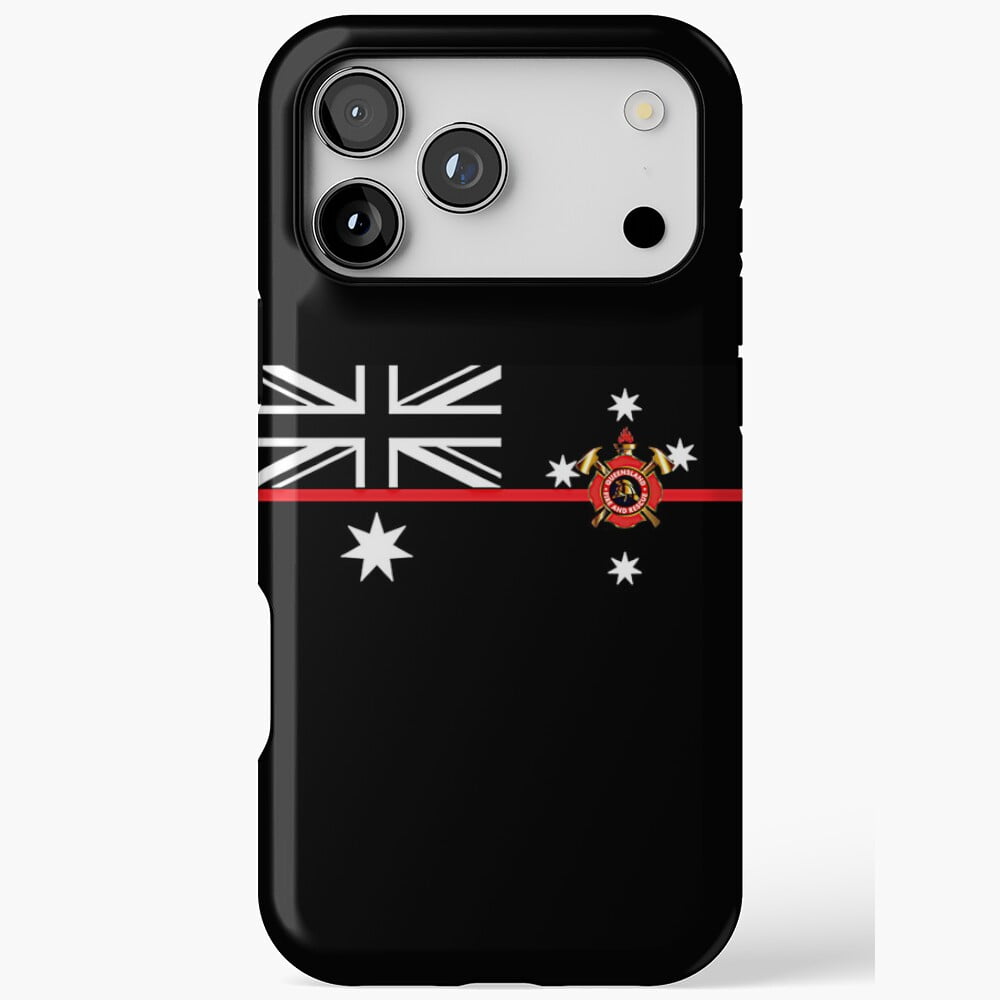 Australian Thin Red Line Flag Art iPhone Case 17 to 11 Pro Max ...