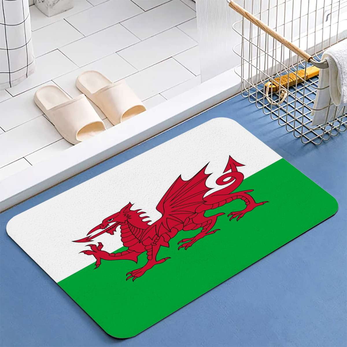 Australian Welsh Heritage Flag Diatomite Bath Mats Bathroom Absorbent ...