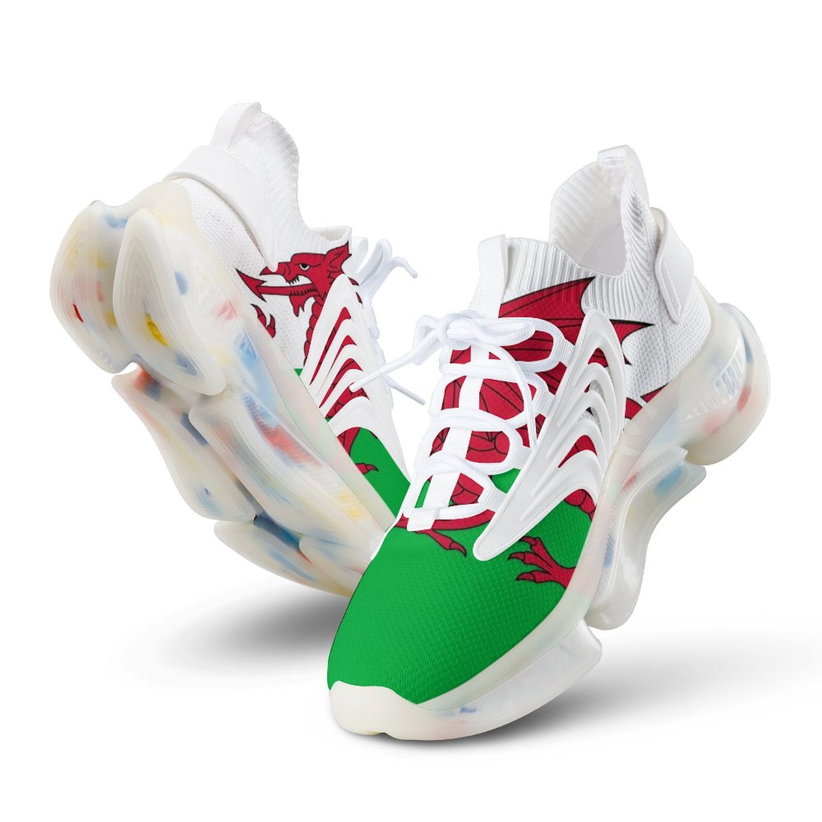 Australian Welsh Heritage Flag Walking Shoes for Men Woman Lightweight ...