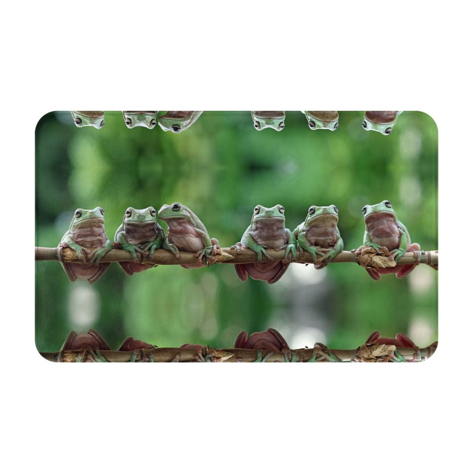 Australian White Tree Frog Sitting on Branch Door Mat for Indoor ...