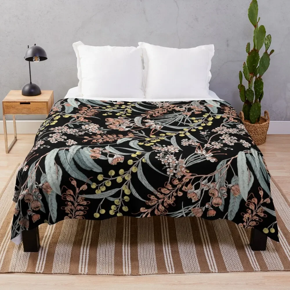 Australian native flowers Throw Blanket Soft Plush Plaid rative Beds ...