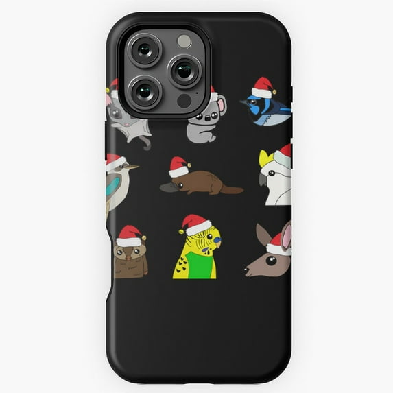Australiana Christmas Animals iPhone Case 17 16 15 14 13 12 11 Pro Max ...