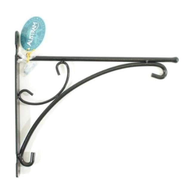 Austram 27061505 12 in. Heavy Duty Powder Coated Euro Bracket, Black ...