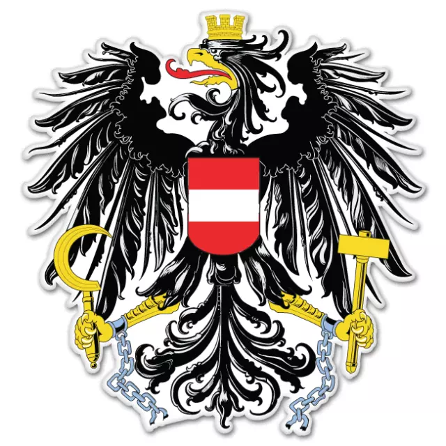 Austria Austrian Bundesadler Coat Of Arms Sticker Phone Decal Water ...
