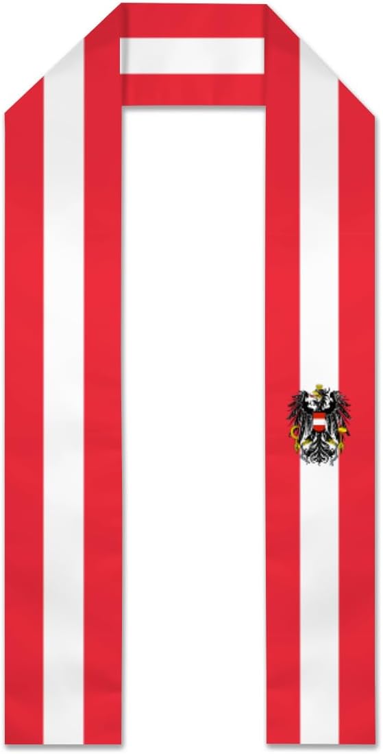 Austria Flag Graduation Stole Graduate Shawl Sash Scraf Gift For Abroad ...