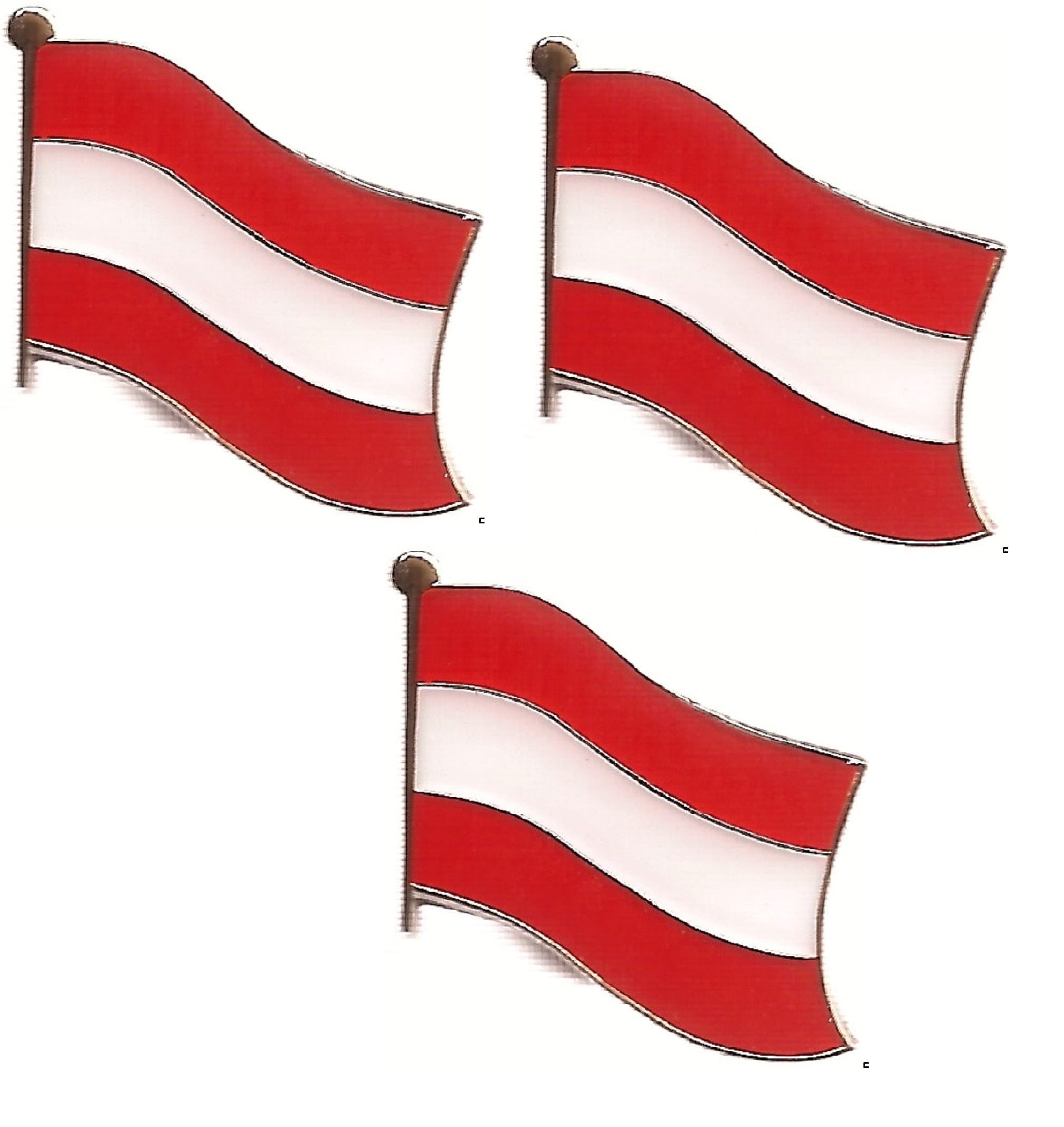 Austria Single Flag Lapel Pins, Pack of 3 - Walmart.com