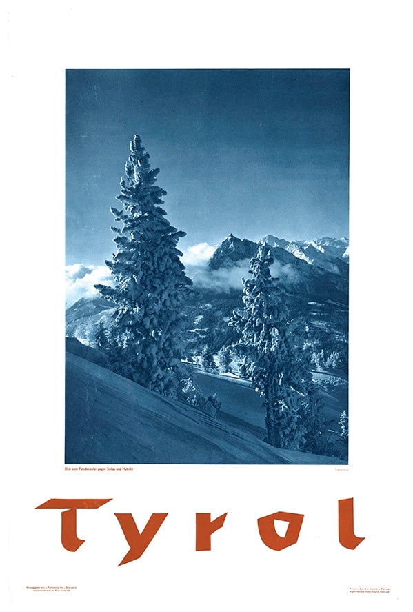 Austria - Tyrol - Vintage Travel Poster (12x18Inches) - Walmart.com