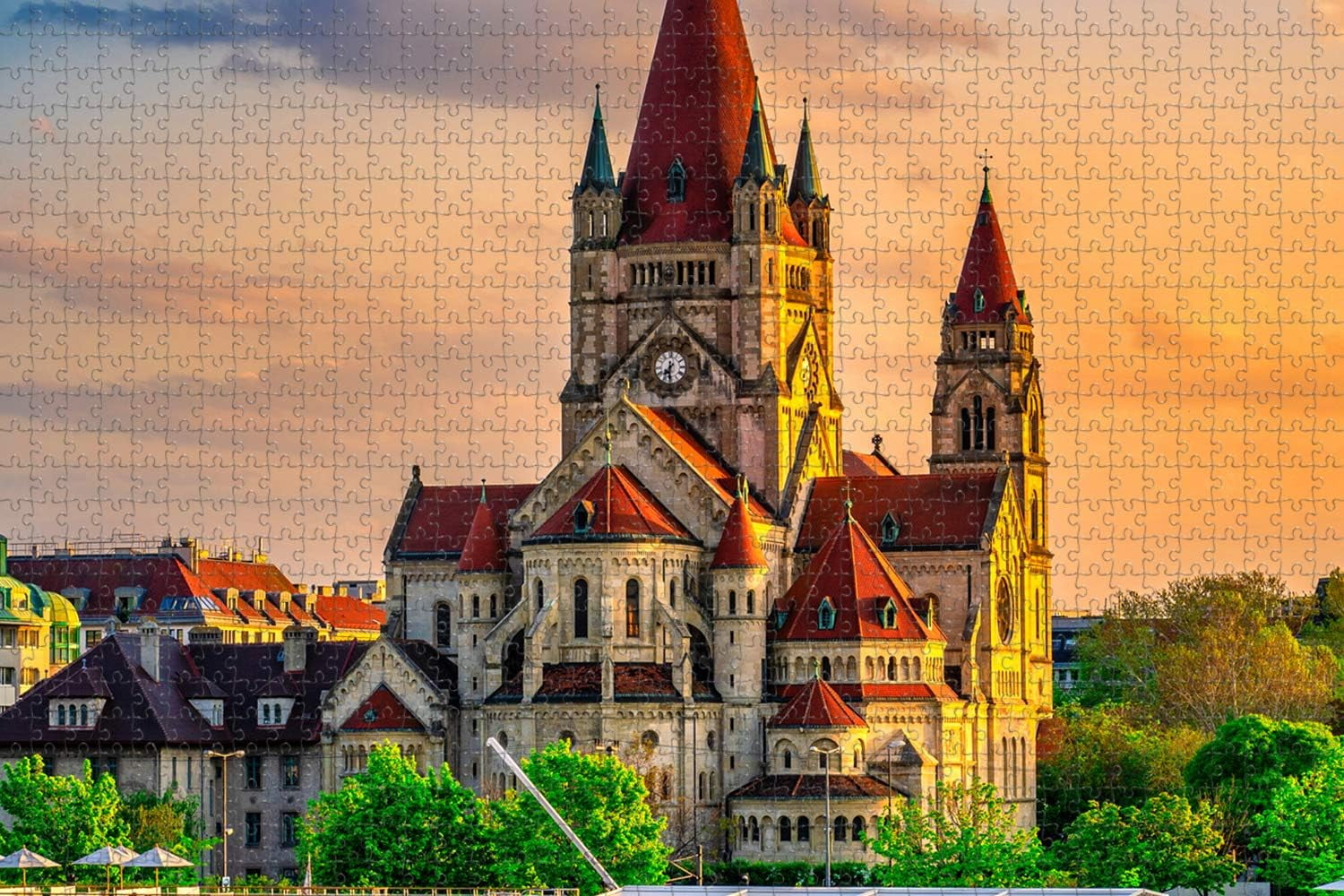 Austria Vienna Church Jigsaw Puzzle 300 Piece for Adults Wooden Travel ...