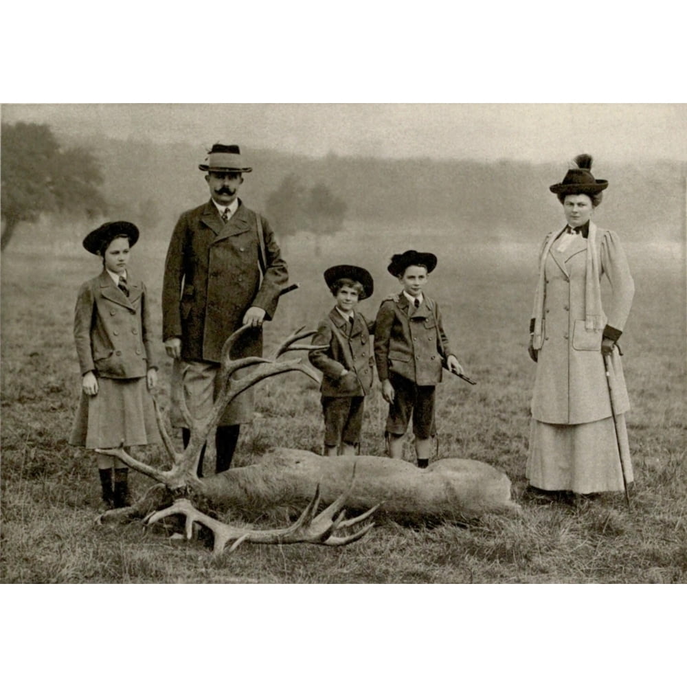 Austrian Archduke Franz Ferdinand In A Hunting Scene With His Family ...