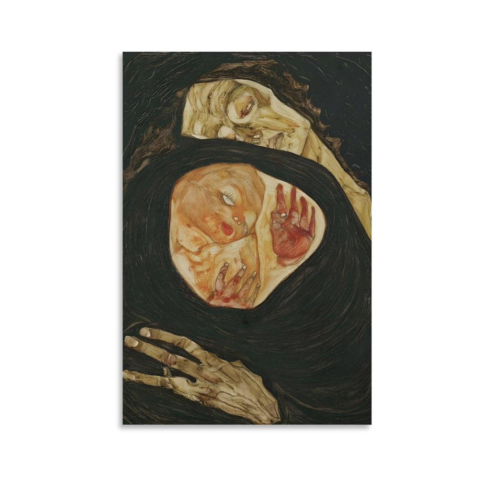 Austrian Expressionist Painter Egon Schiele Dead Mother Poster Canvas ...