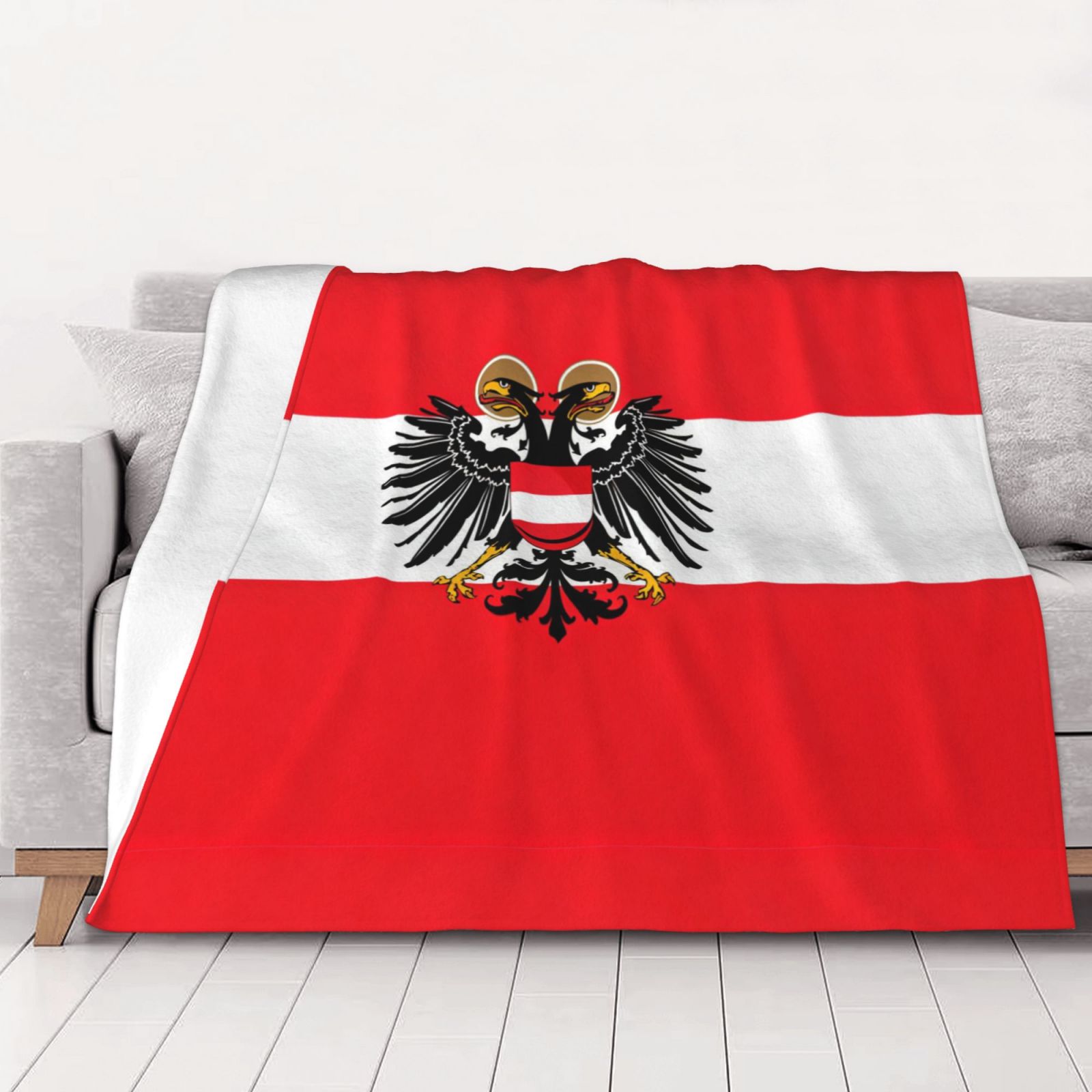 Austrian Flag Throw Blanket Warm Camping Outdoor Light Weight Cozy ...