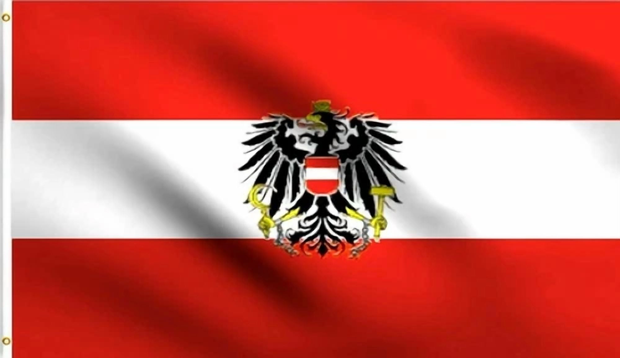 Austrian Flag With Eagle 3X5 Ft Banner Ensign Austria Coat Of Arms ...