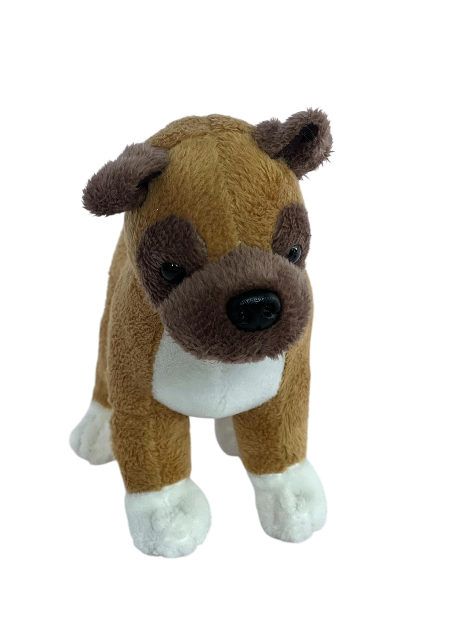 Auswella Minis Plush 7" Tan and White Boxer Dog – Realistic Stuffed ...