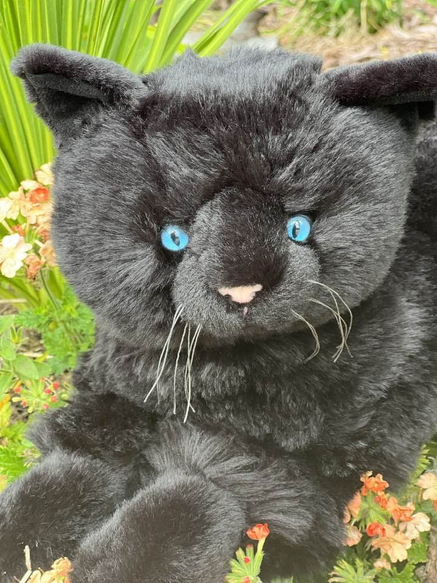 Auswella® Realistic Plush Black Floppy Cat: 19-Inch Soft Toy Animal ...