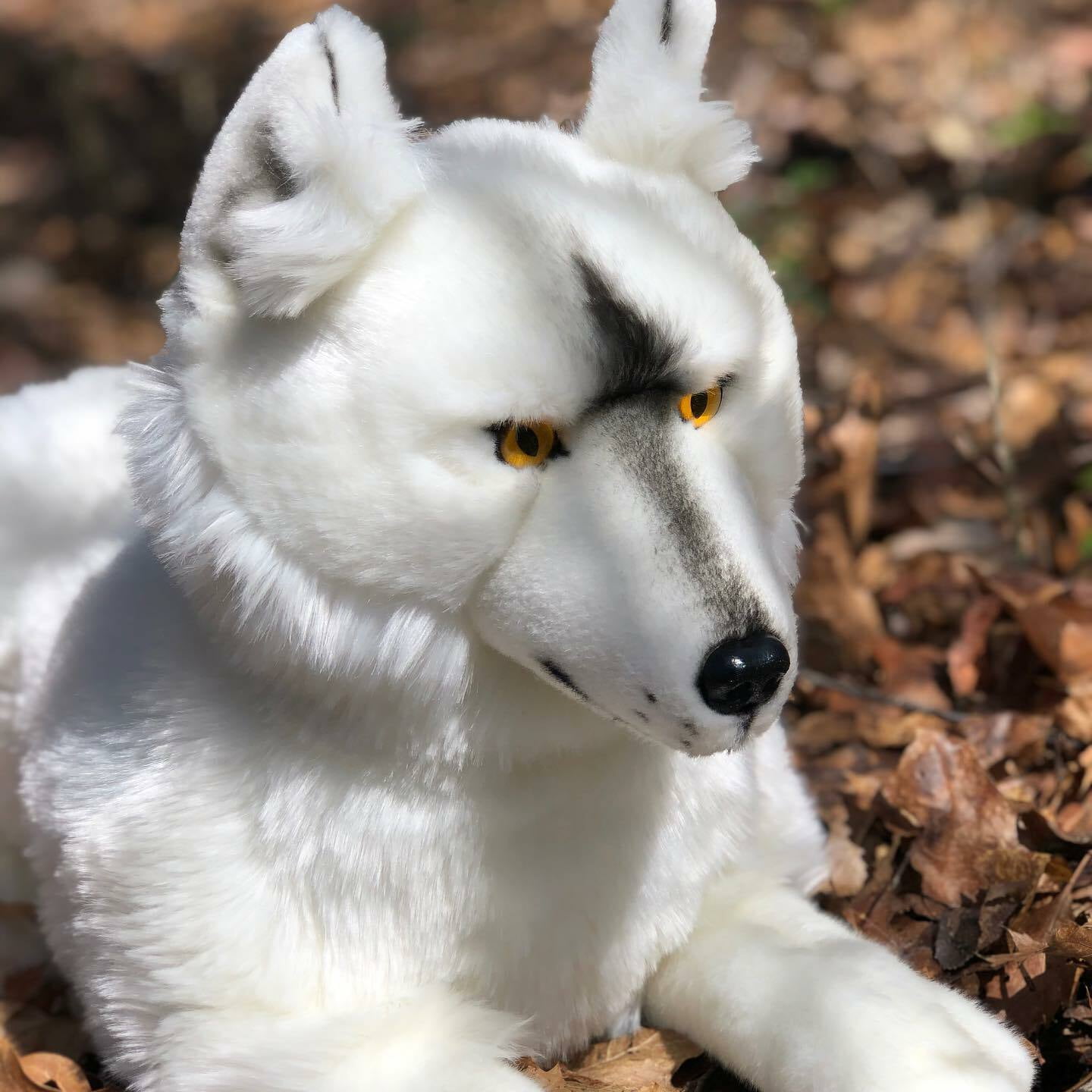 Auswella Plush Arctic Wolf Toy for Storytelling Sessions - Walmart ...
