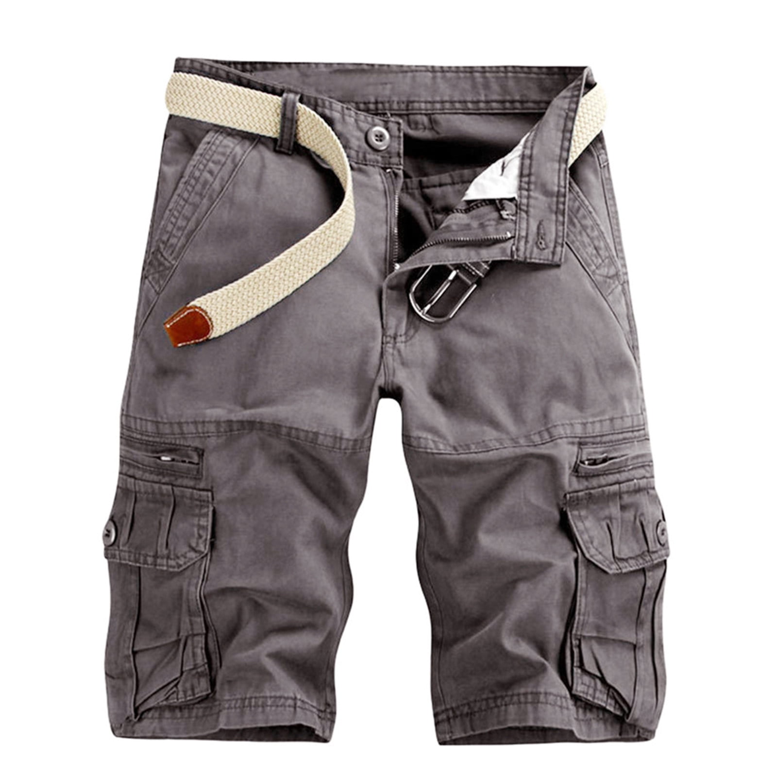 Ausyst Cargo Shorts Pants for Men Summer Outdoor Casual Pure Color ...