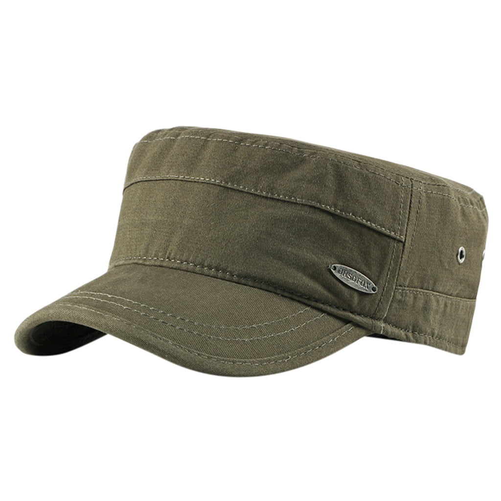 Ausyst Cowgirl Hat Classic Solid Flat Top Cadet Caps Vintage Flat Top ...