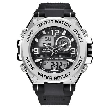 Ausyst Men's Watch Men Sport Watch Dual Display Analog Digital LED ...