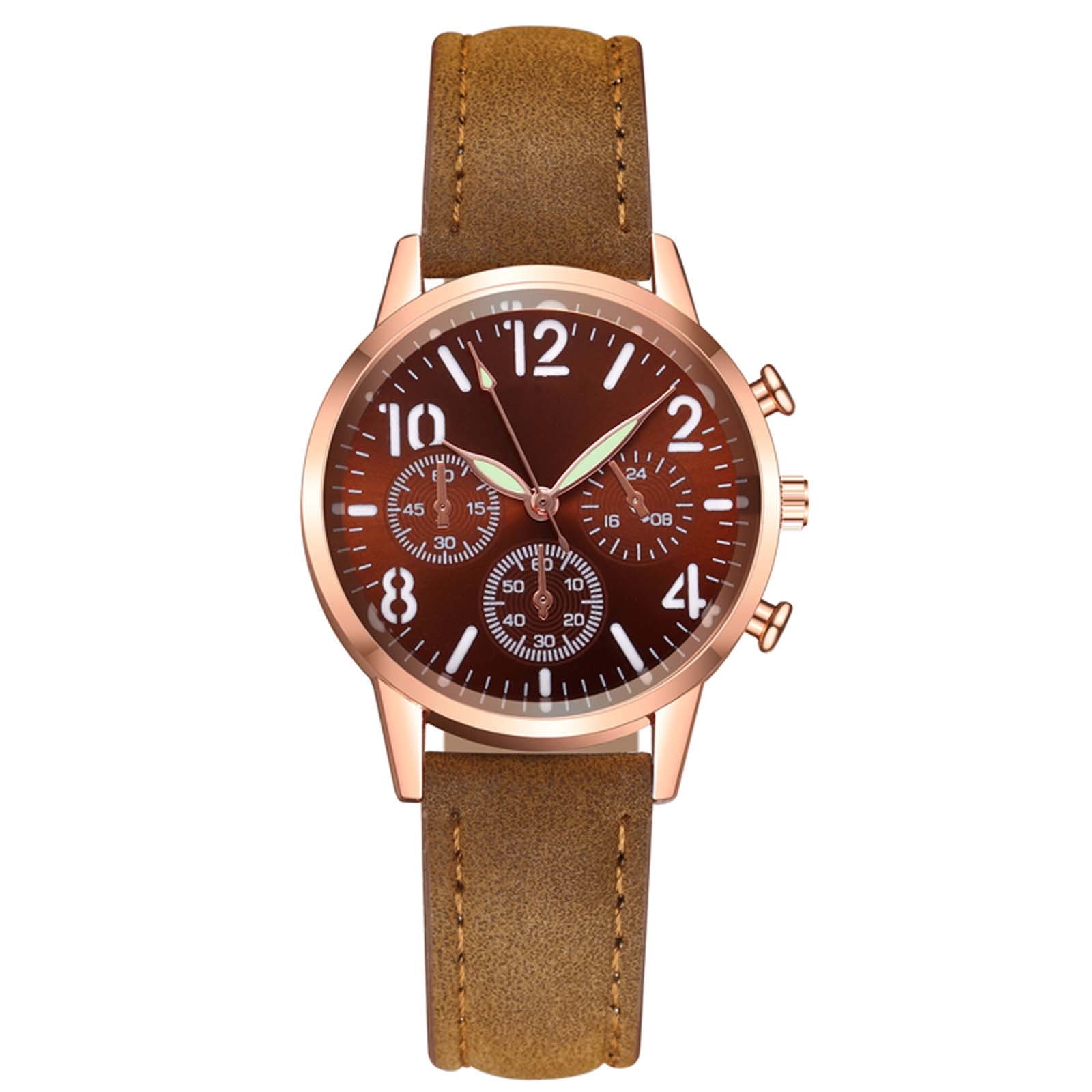 Ausyst Watch for Women Fashion Casual Leather Belt Watches Ladies ...