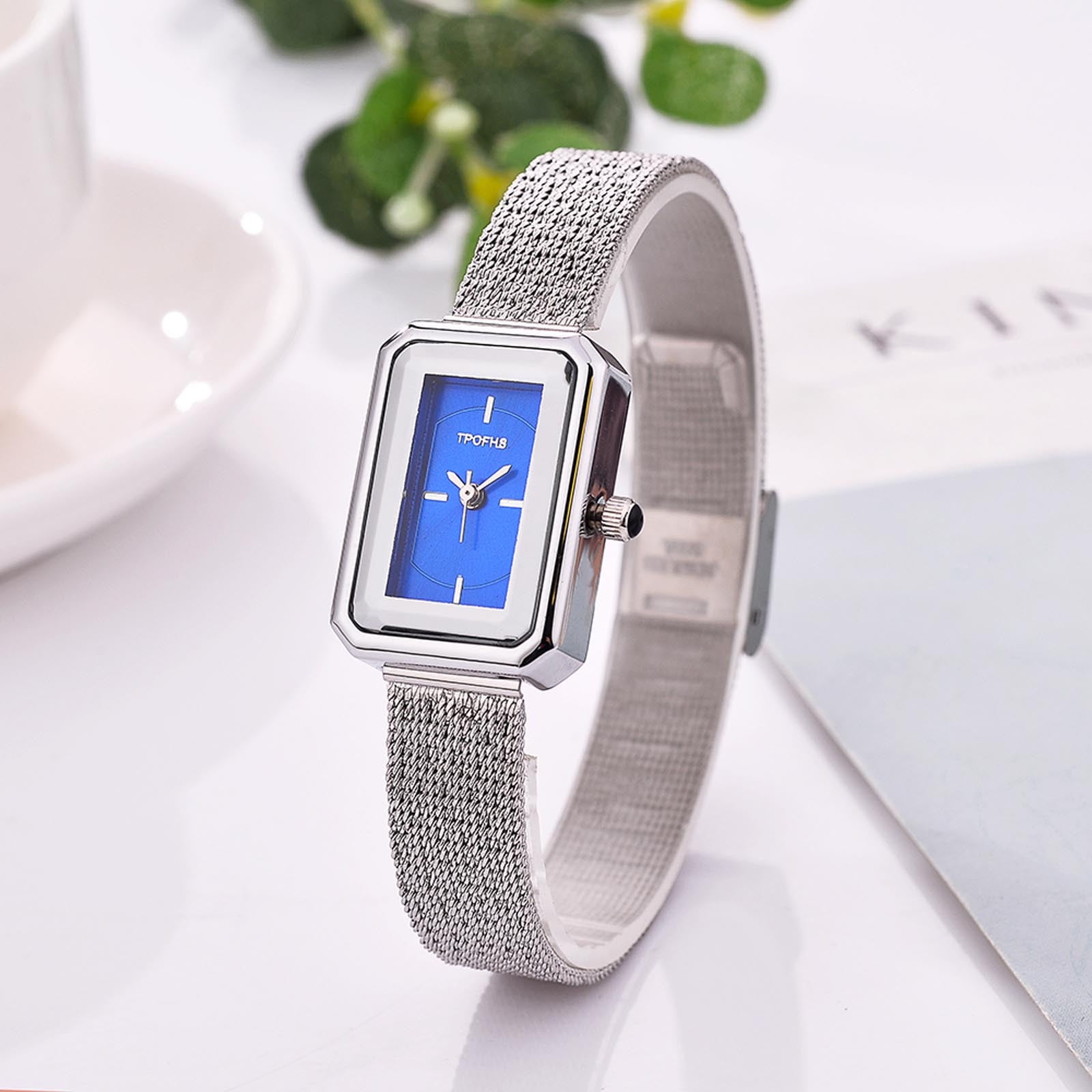 Ausyst Watch for Women Steel Band Square Watch Splash Water Rainwater ...