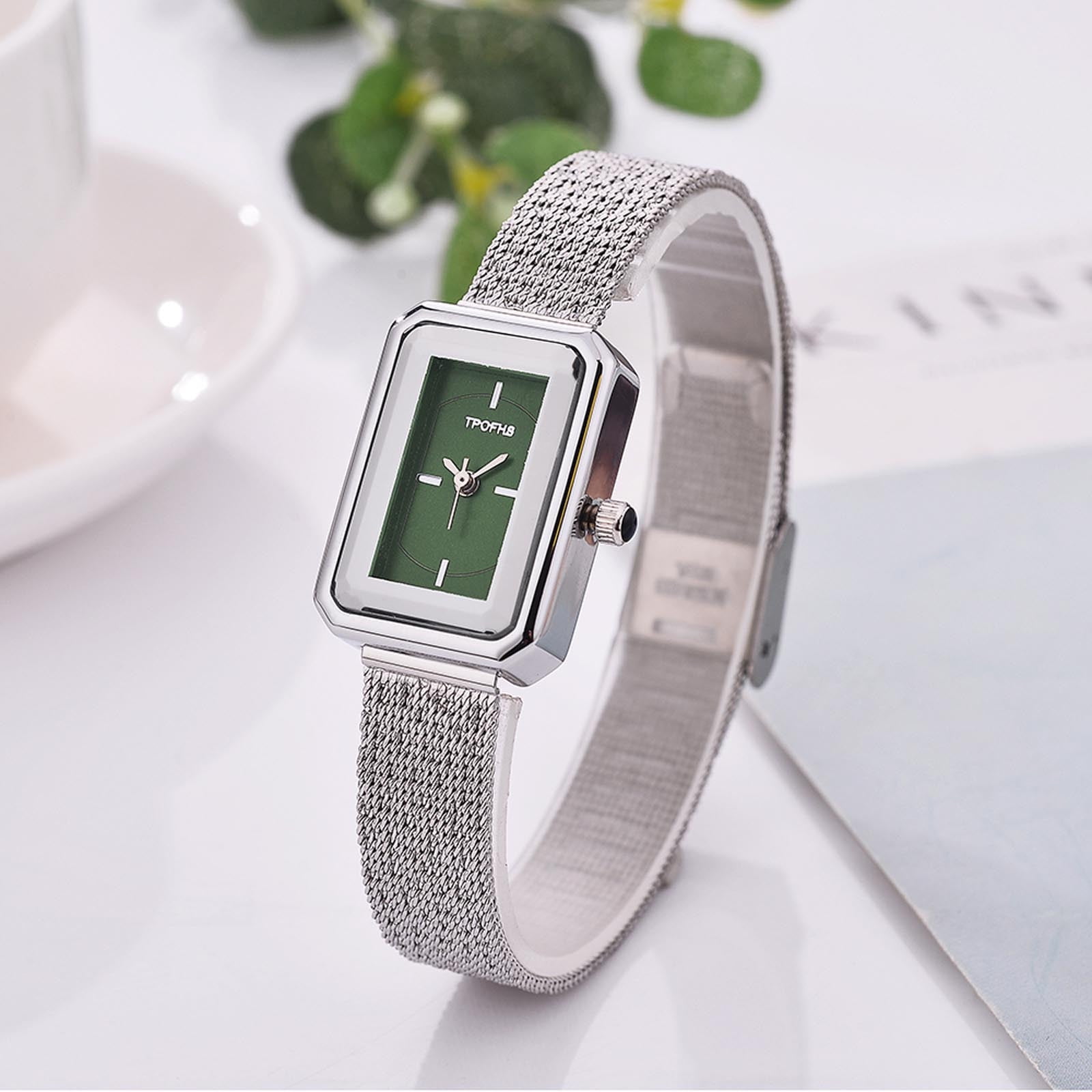 Ausyst Watch for Women Steel Band Square Watch Splash Water Rainwater ...