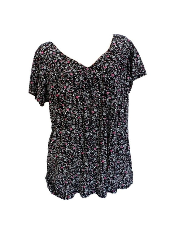 casual tops for women short sleeve summer fashion sequins sparkle ...