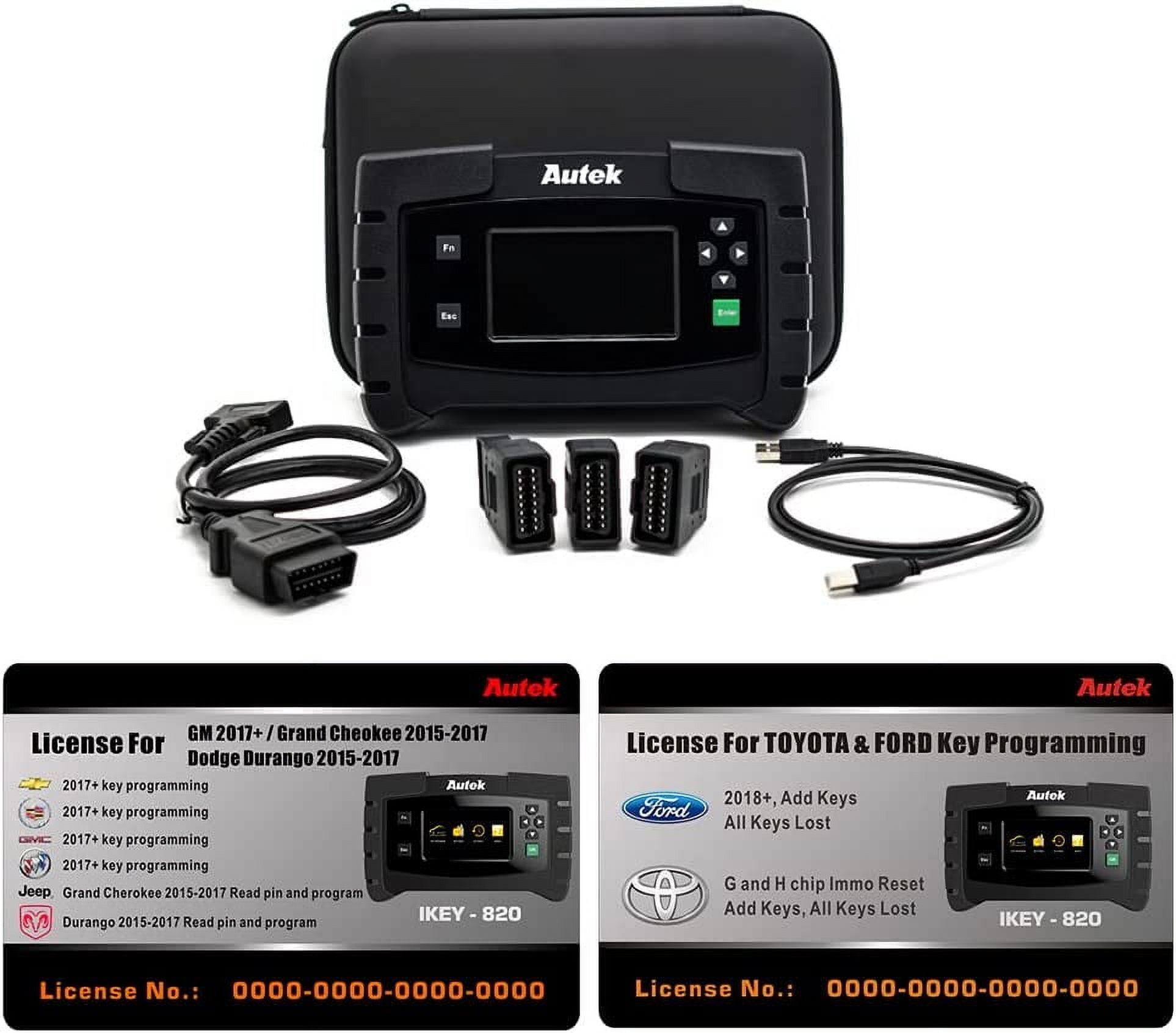 Autek IKEY-820 OBD2 Key Fob Programming Tool Full Package with Licenses1/2/3 Remote Keyless ...