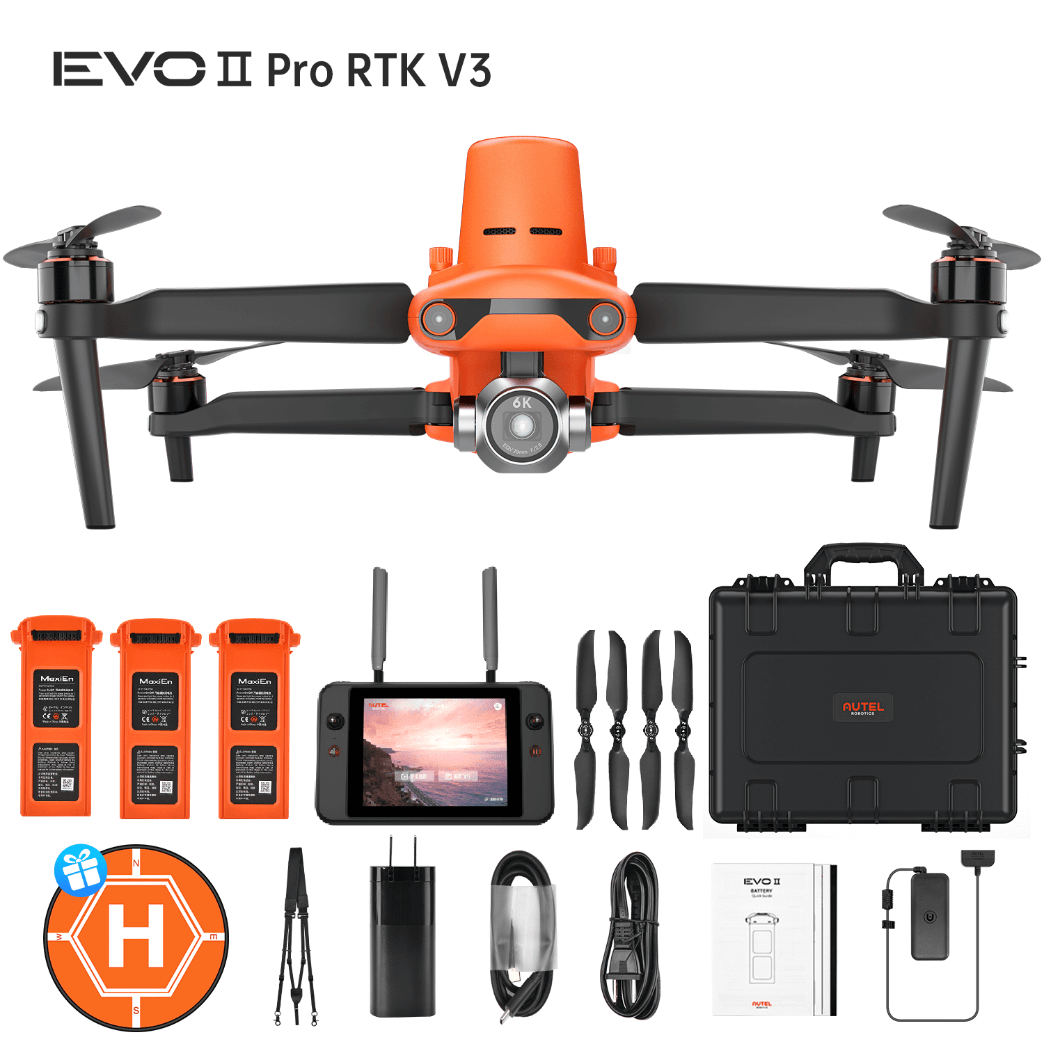 Autel EVO 2 Pro V3 6K HDR Drone - Robust RTK Bundle with Sony 20 ...