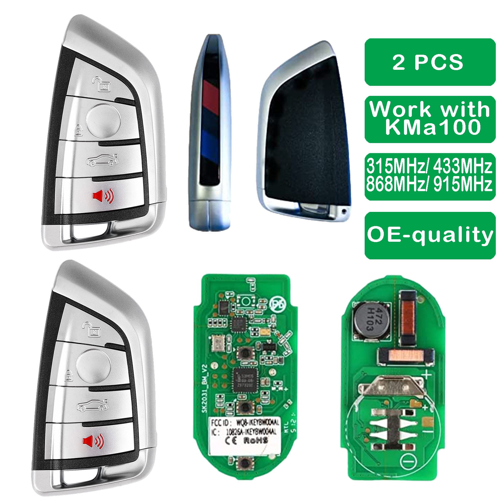 Autel IKEY Programmable Smart Key 2 pcs 2023 Newest Key Fob for BMW Key ...