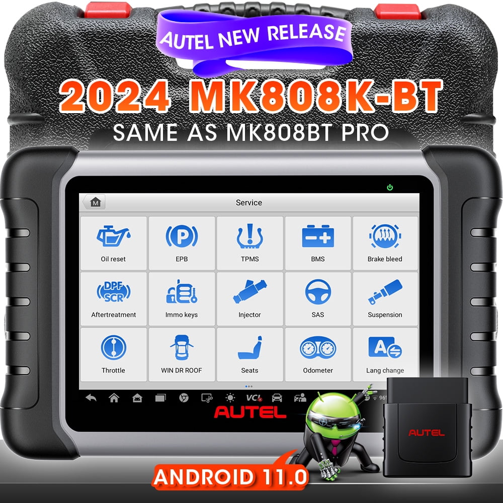 Autel 2023 MK808K-BT Car Diagnostic Scanner, Check Engine Reader ...