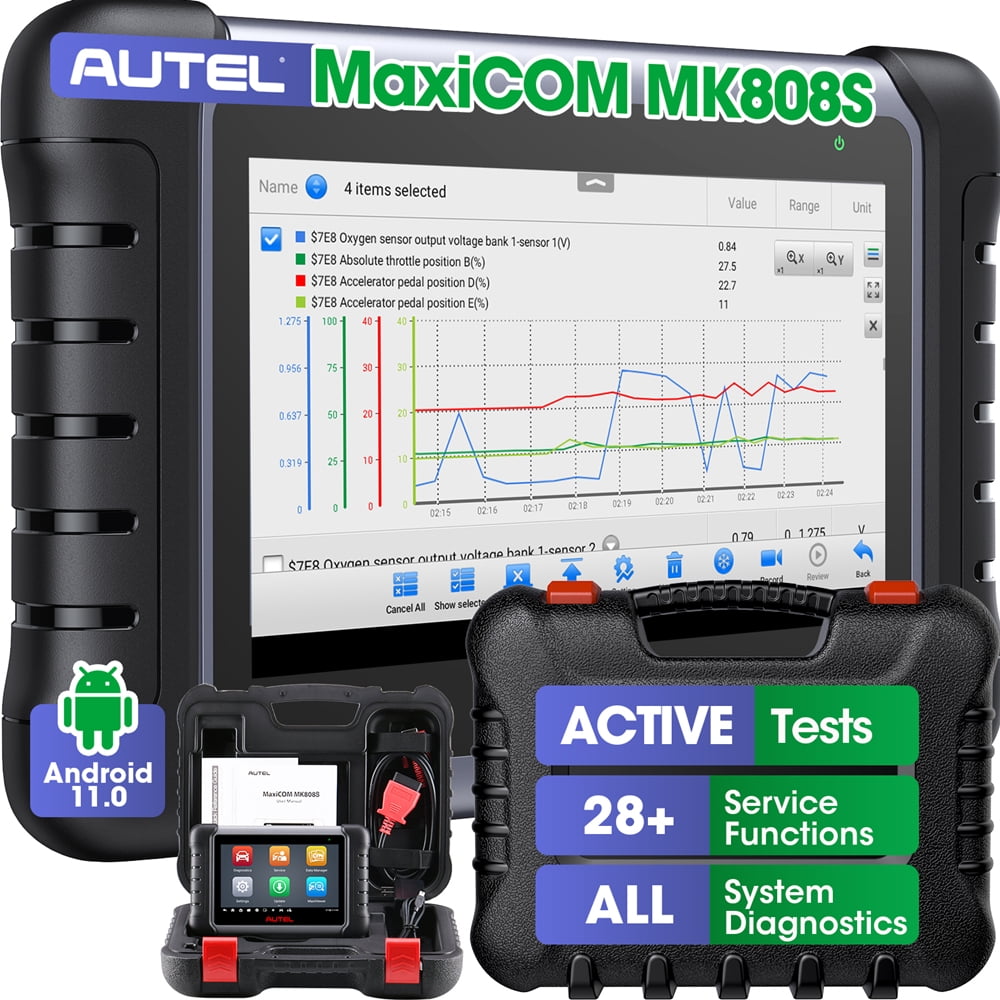 Autel MaxiCOM MK808S Car Diagnostic Scan Tool All System Diagnosis 28 ...