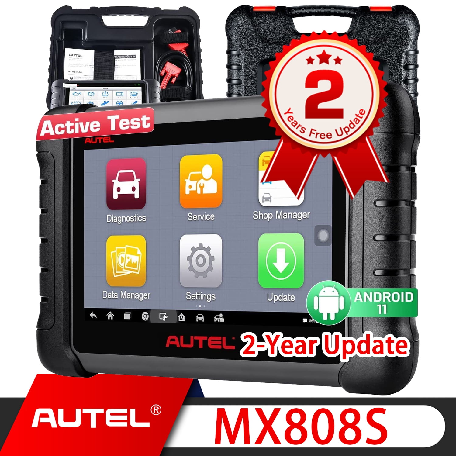 Autel MaxiCheck MX808S Car OBD Engine Reader, Android 11, 4GB & 64GB ...